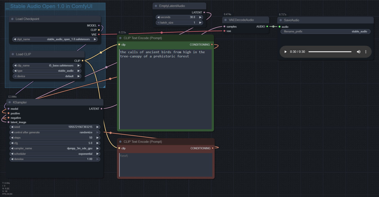 Stable Audio 1.0 in ComfyUI – MyClone Poser and Daz Studio blog